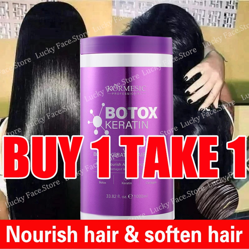 1000ML Botox Keratin Hair Treatment Mask Collagen Hair Straightening Organic Repair Conditioner ...