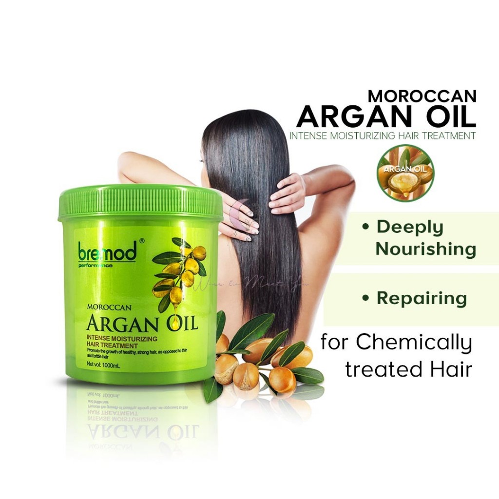 Bremod Moroccan Argan Oil Intense Moisturizing Hair Treatment 1000ml ...