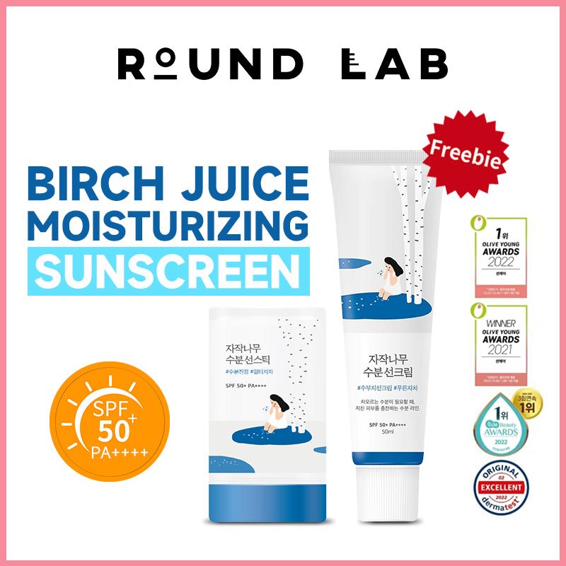 ROUND LAB Sunscreen Birch Juice Moisturizing Sunscreen/Sun Stick 19g ...