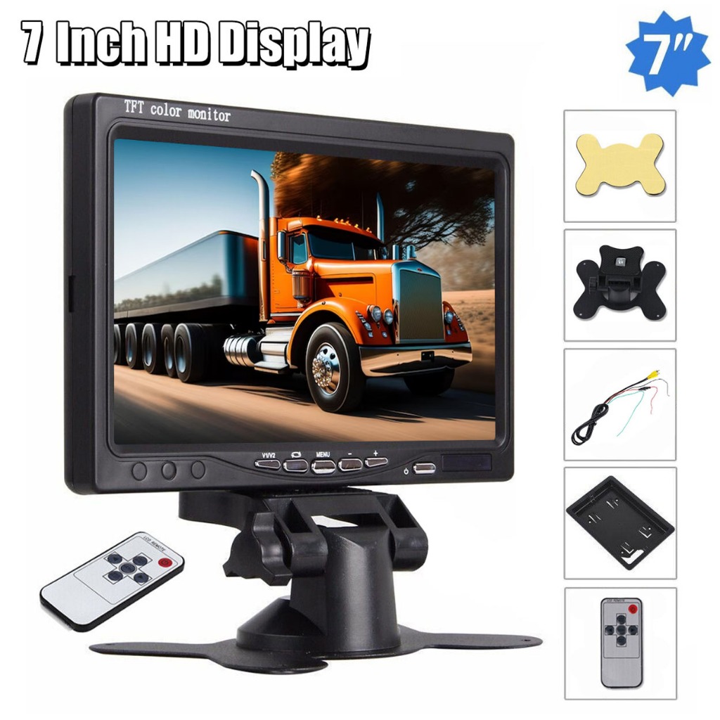 7inch Pillow TFT LCD Color Monitor 12V Color HD Monitor for Car CCTV ...