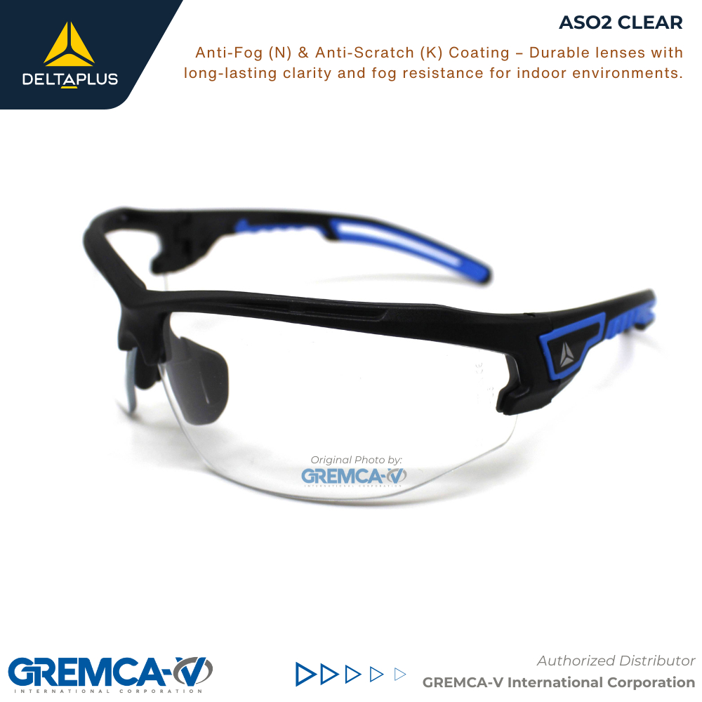 Delta Plus ASO2 Clear Safety Glasses Eye Protection Anti Scratch Anti ...