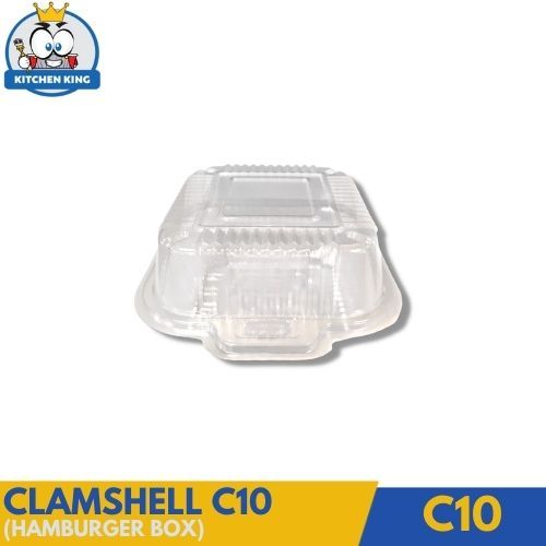 Clamshell OPS Container [Hamburger Box - C10] 6" x 5" x 2.8" Clear ...