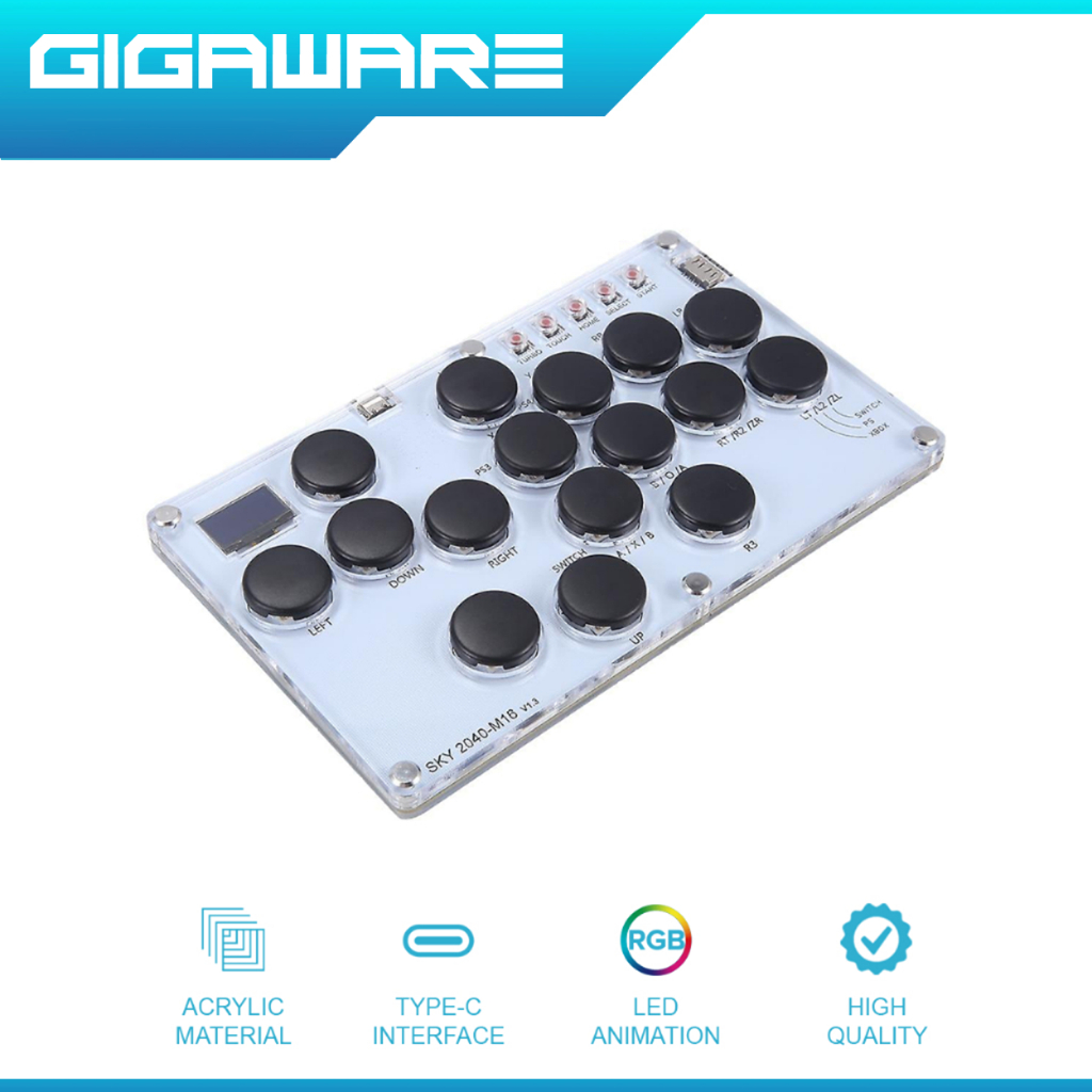 Gigaware SKY2040 V1.3 Hitbox 16 Keys Gamepad Arcade Stick FightPad ...