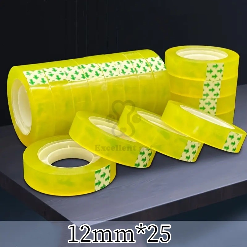 25M Stationery Tape Transparent Student Adhesive Tape Width Office ...
