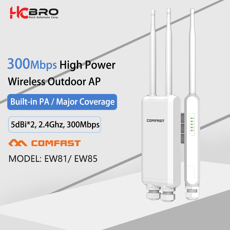 COMFAST EW81/EW85 300Mbps AP OUTDOOR AP With Vlan 2*Lan 2.4Ghz Wireless ...