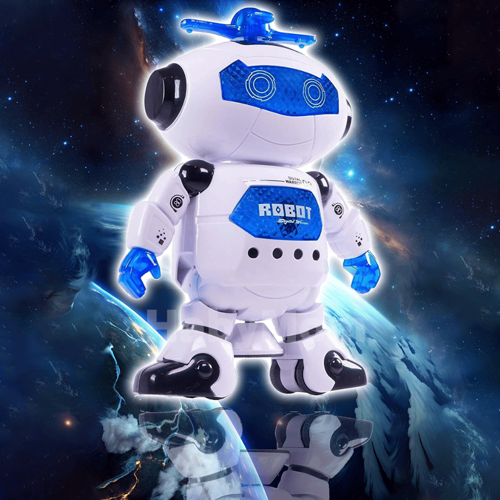 Smart Robot Toy Music Robot for Kids with 3D Flashing Lights, 360 Degree Stunt Rotation Dancing ...
