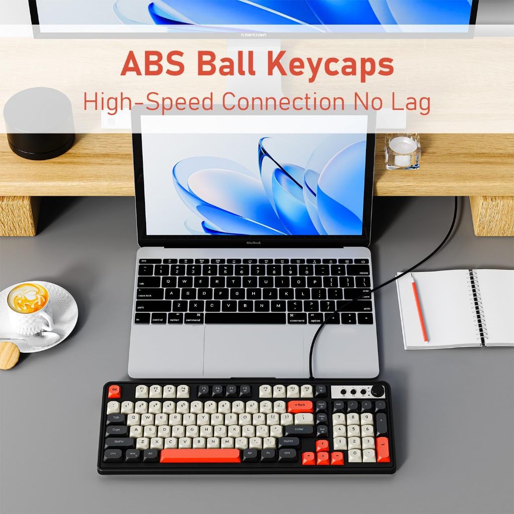 Zeus K Series Gaming Keyboard Wired Creamy Keyboard With Rainbow RGB ...