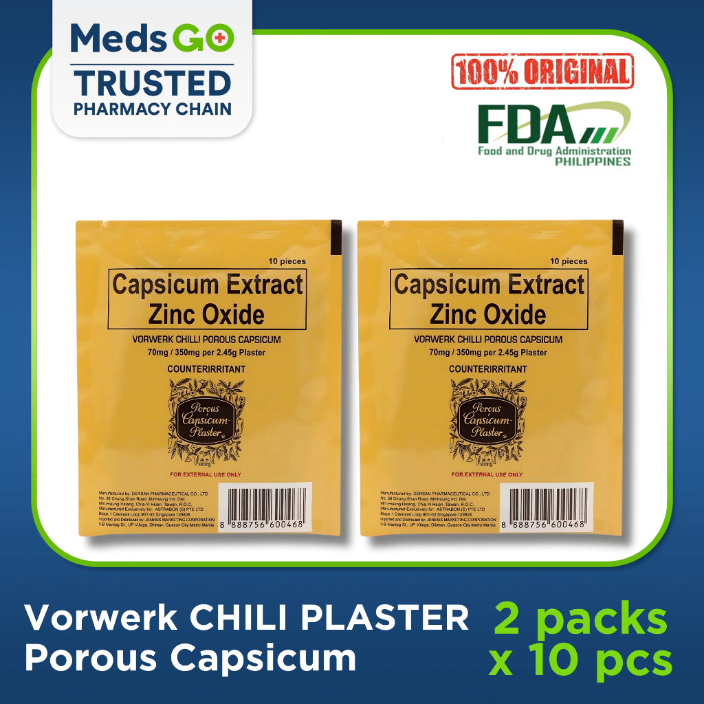 CHILLI PLASTER Capsicum 2 Packs (20 pieces) | Shopee Philippines