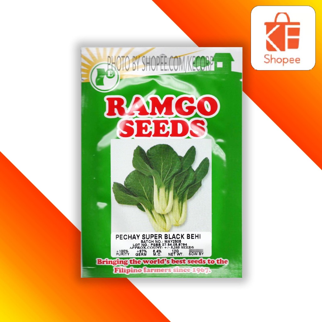 Ramgo RPD Pechay Super Black Behi Seeds 12g kcS11207 | Shopee Philippines