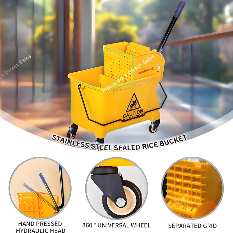 25/36L Heavy duty mop bucket with squeezer Commercial industrial Mop ...