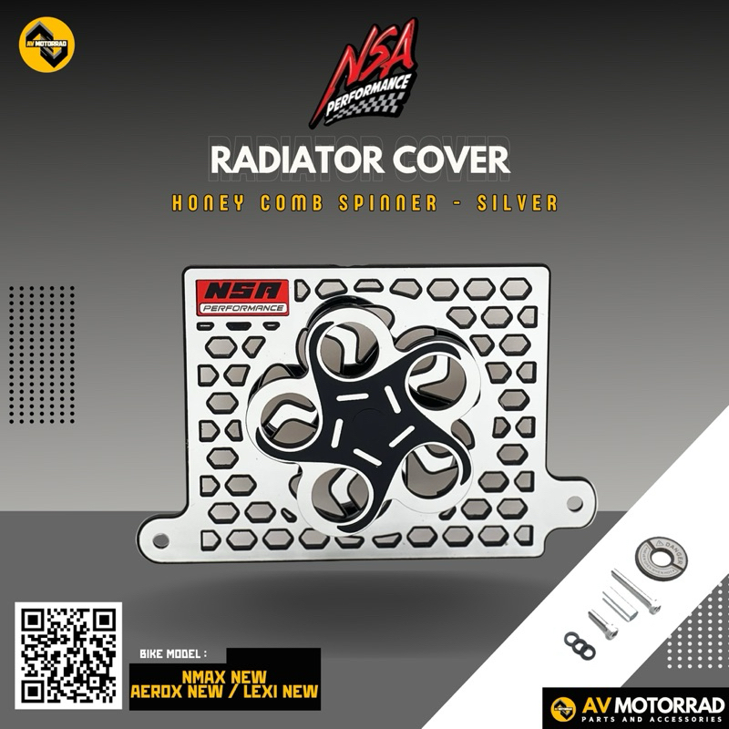 NSA Performance Honey Comb Spinner Radiator Cover for Yamaha Nmax V2 ...