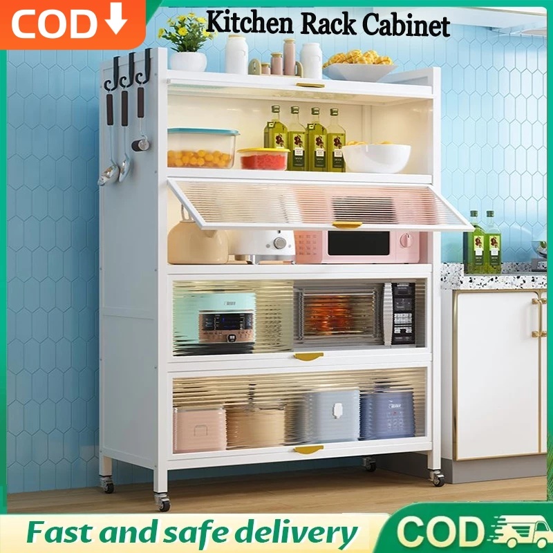 Kitchen Dust Cabinet Rack Dustproof Storage Cabinet Carbon Steel Multi ...