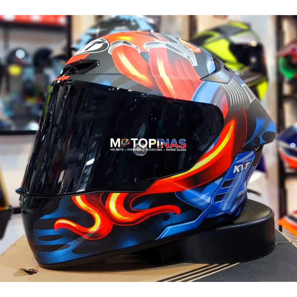 KYT TT-Course Magnet Fullface Helmet Single Visor and Iridium Lens ...