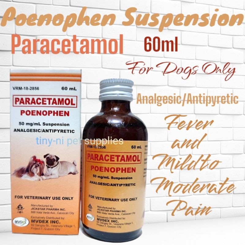 PoenophenPet Suspension for DOG ONLY|60ml Paracetamol Control of Mild ...