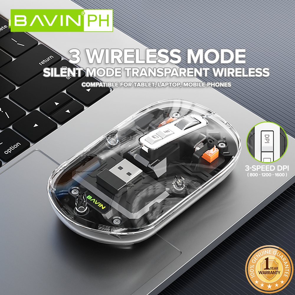 BAVIN K993 Wireless Gaming Magnetic Mouse Dual Mode DPI 1600 Suitable ...