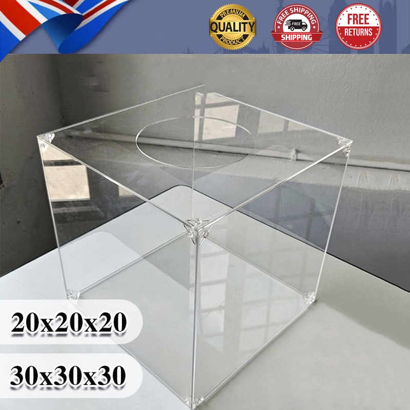 2025 Upgrade Acrylic Lucky Draw Box 20cm/30cm Transparent Voting Box ...