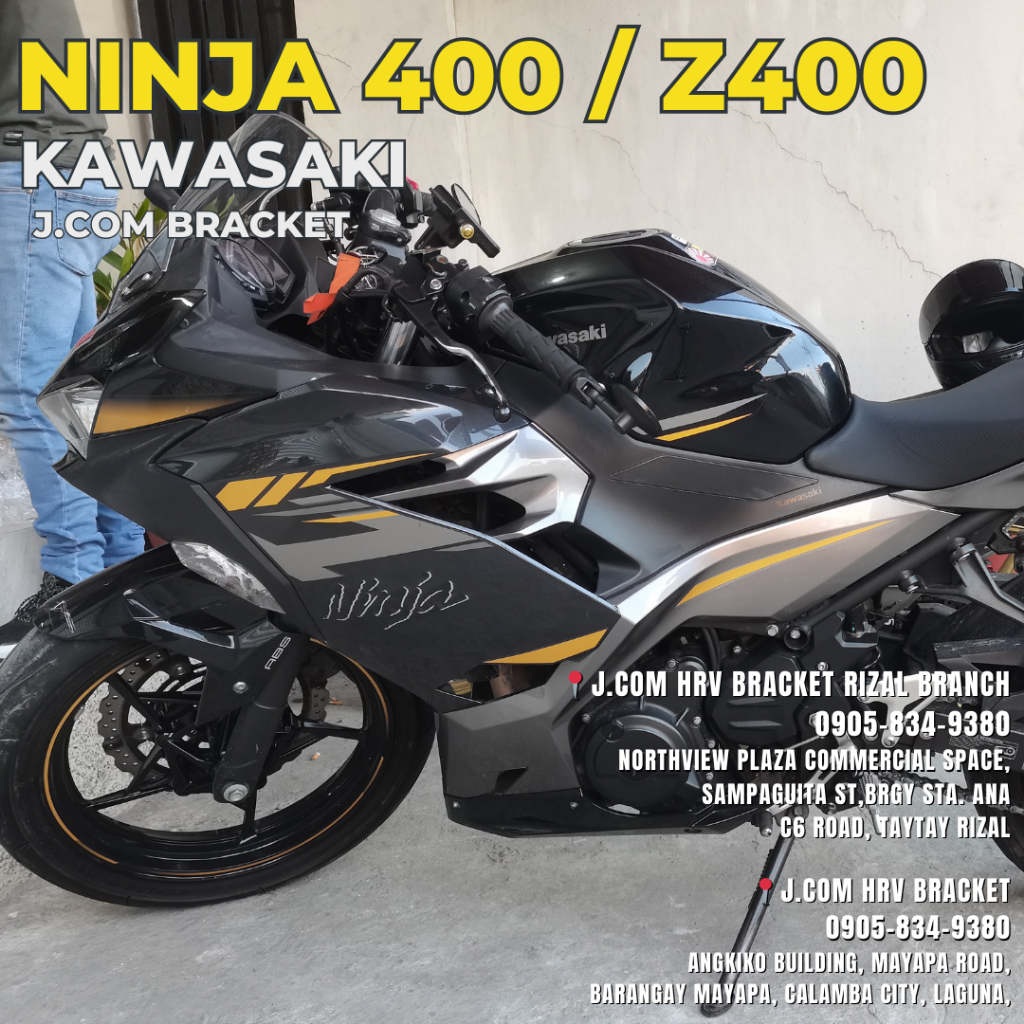 Kawasaki Z400 / Ninja 400 | J.COM TOP BOX BRACKET | J.COM SIDE PANNIER ...
