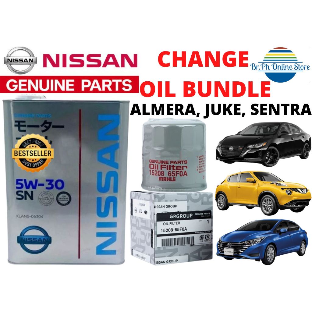 NISSAN CHANGE OIL PACKAGE FULLY SYNTHETIC ENGINE OIL SN/5W-30 (4 ...