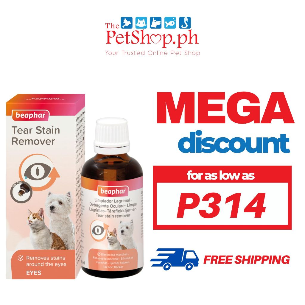 Beaphar Eye Cleaner and Tear Stain Remover Dog & Cat 50ml | Shopee Philippines