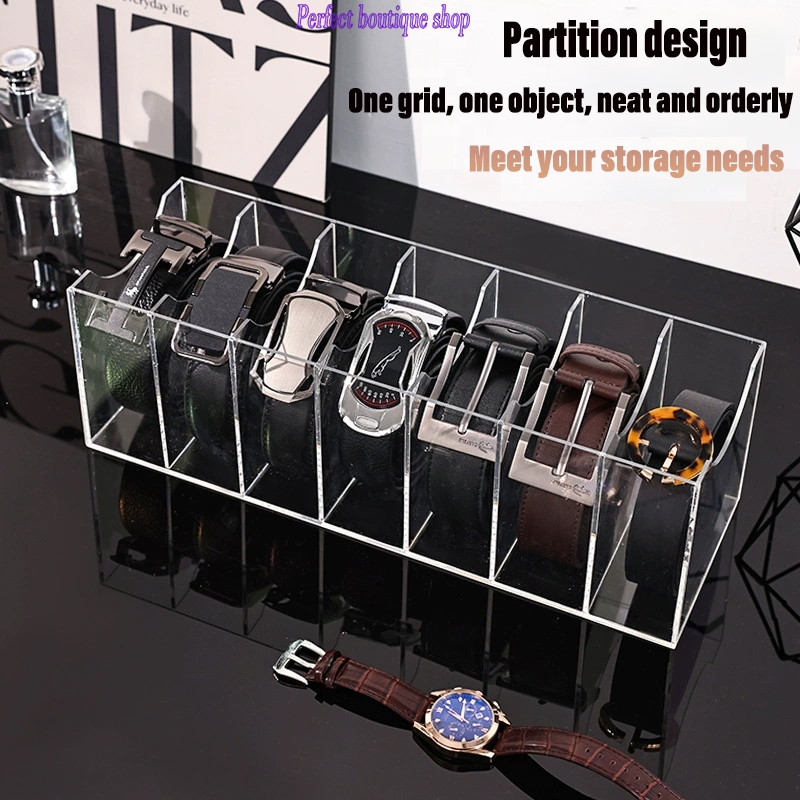 Acrylic Belt Storage Box Multifunctional Belt Tie Scarf Transparent ...