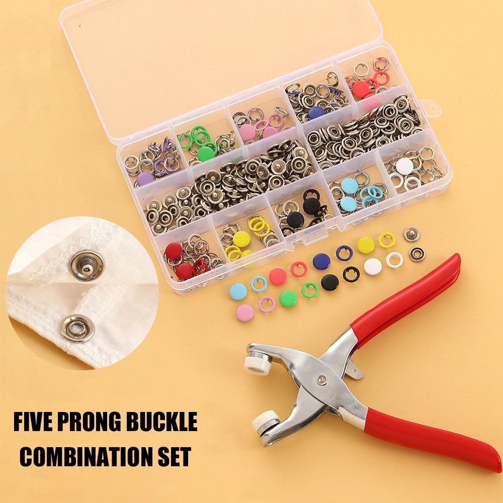 Five-claw buckle installation set, button-free sewing buckle, hand ...