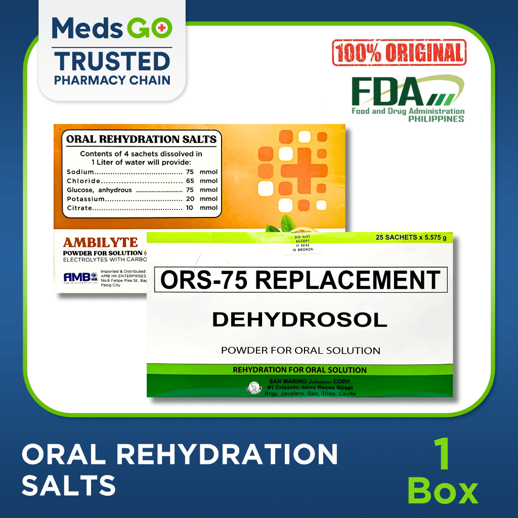 Oral Rehydration Salt - 1 Box x 25 Sachet (Ambilyte, Rehydrosol ...