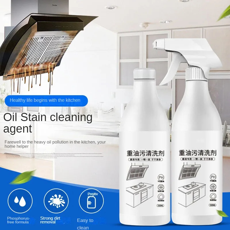 HOT Kitchen Oil Stain Cleaner Spray Grease Cleaner Multipurpose ...