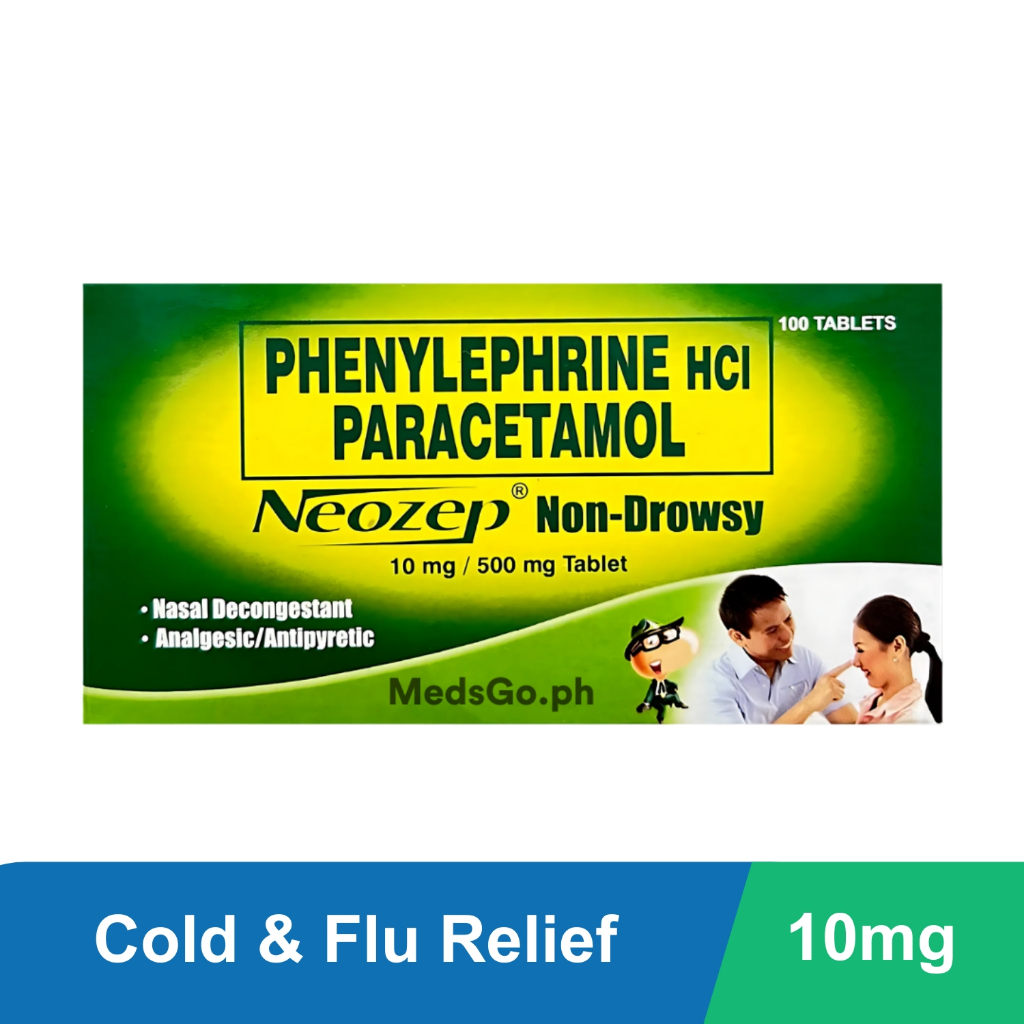 Neozep Non-Drowsy Tablets (PER TABLET) – Contains Phenylephrine and ...