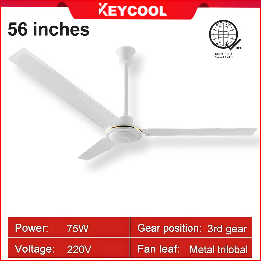 Keycool Electric Ceiling Fan Big Size Heavy Duty Household Strong Wind ...