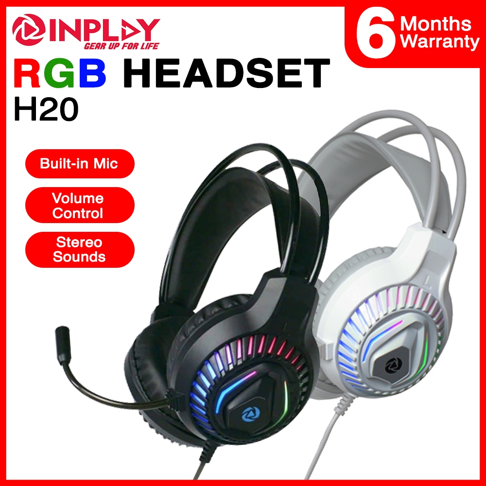 InPlay H20 RGB Gaming Headset - with Built in Microphone and Volume ...