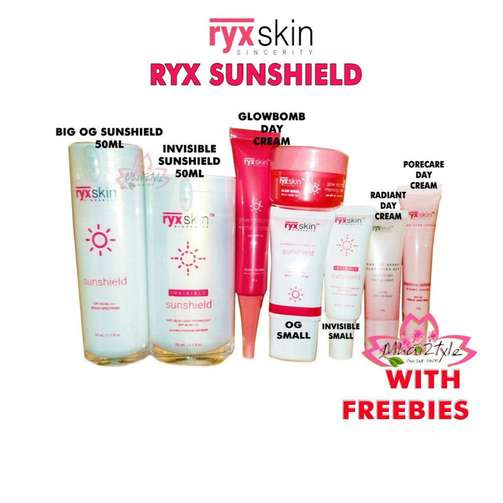Ryxs OG Sunshield SPF 50 and Invisible Ryx 4 UV filters with Broad ...