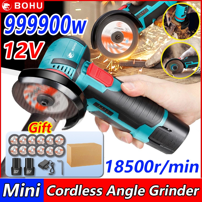【12 grind plate】Mini Grinder 12V 18500r/min Mini Angle Grinder Portable ...