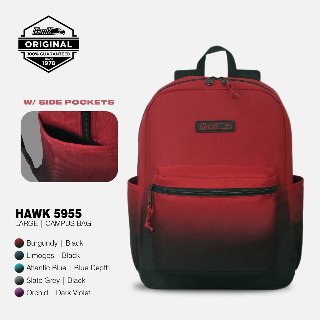 Hawk 5955 Gradient Backpack with Side Pocket | Shopee Philippines