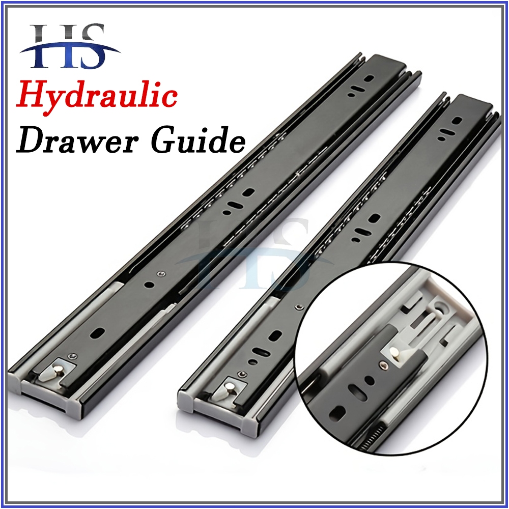1Pair Soft Closing /Push Open Hydraulic / No Hydraulic Drawer Full ...