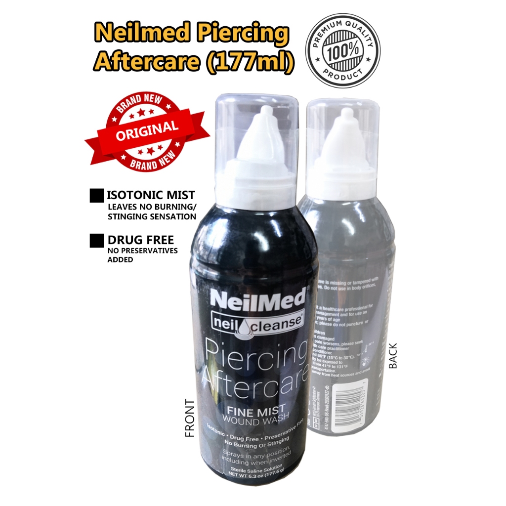 Neilmed Piercing Aftercare Fine Mist Spray 177ml ORIGINAL AUTHENTIC ...