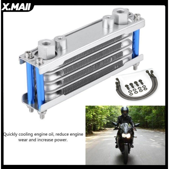 Universal Cooling Radiator Motorcycle Engine Oil Cooler for Motorbike ...