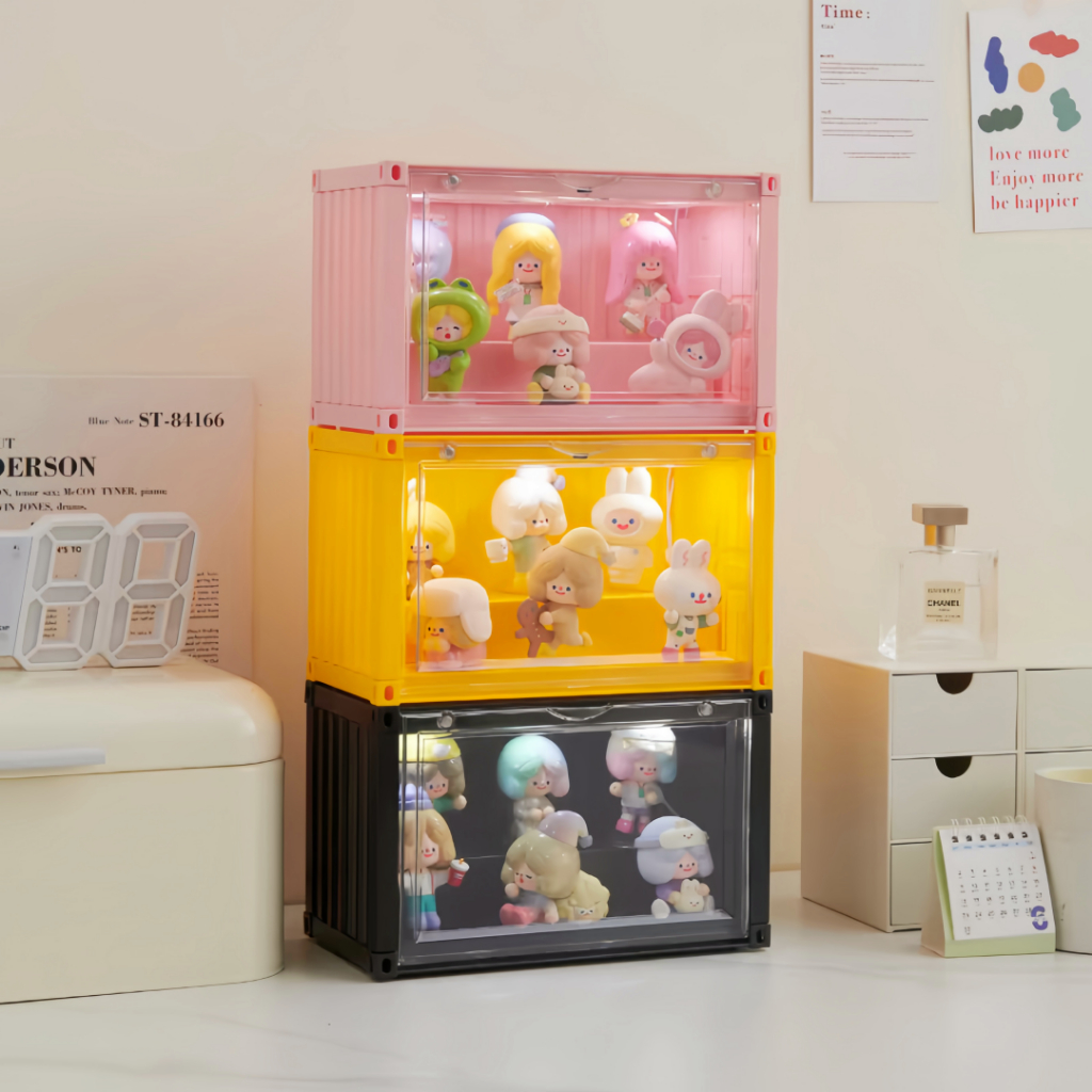 Acrylic Display Case Container Luminous Storage Box For Collectibles ...