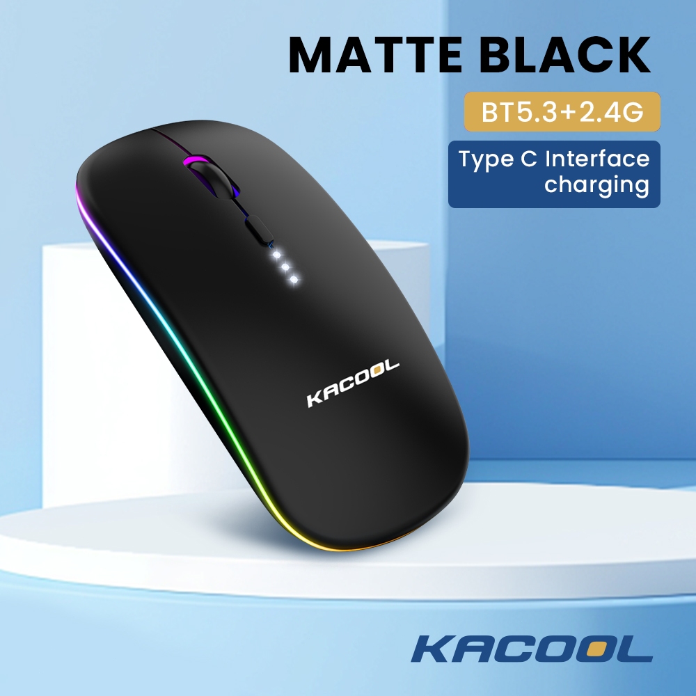 Wireless Mouse Chargeable Portable Silent USB and Type-C Dual Mode Game ...