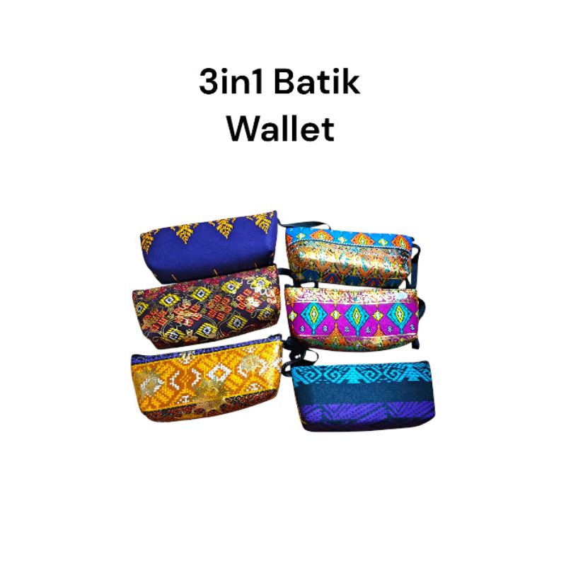 3in1 Batik Wallet Small, Medium and Large Assorted Design | Shopee ...