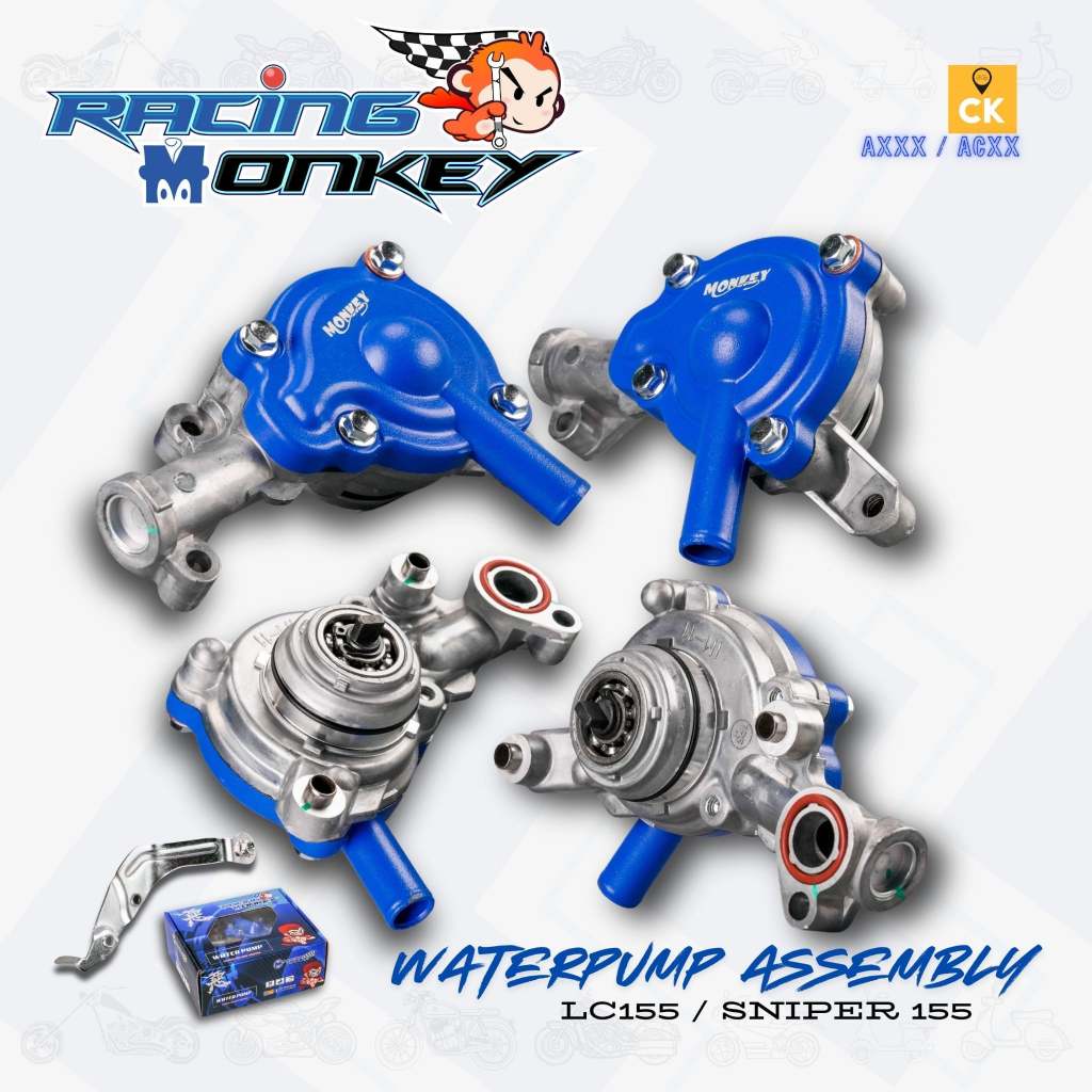Racing Monkey Big Water Pump Assembly CLICK125/150/ NMAX & AEROX V1 V2 ...