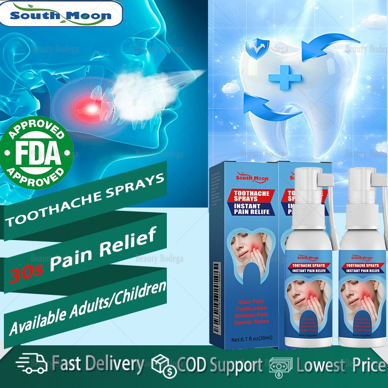 South Moon Toothache Spray Instant Pain Relief Oral spray for kids ...