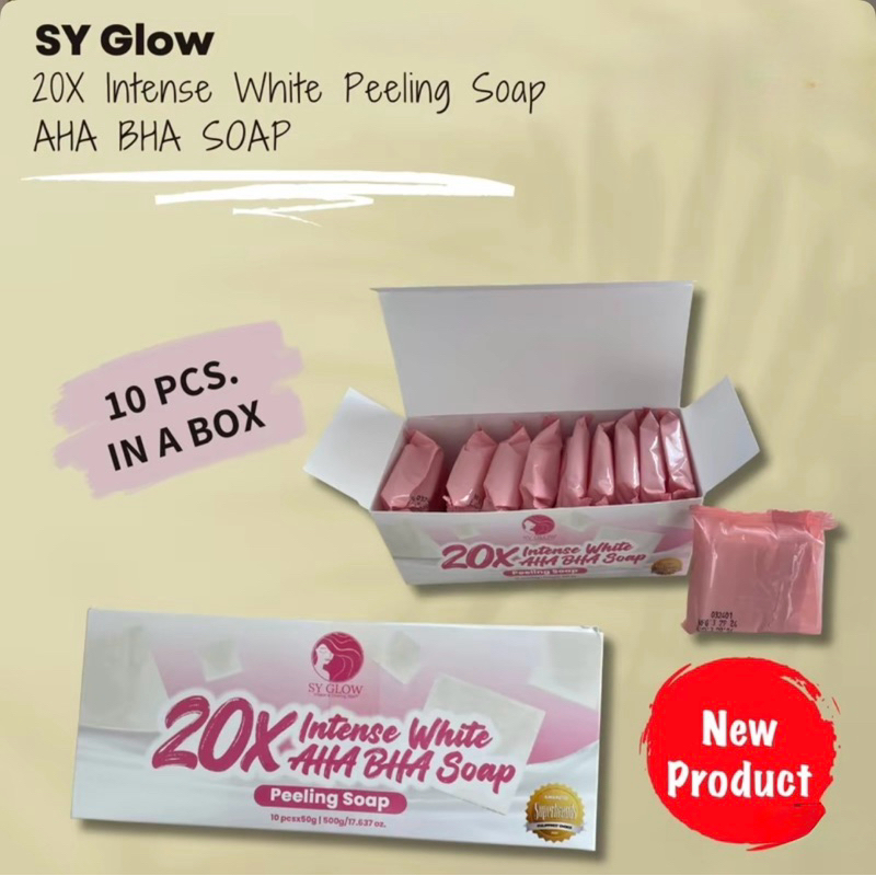 SY GLOW 20x Intense White AHA BHA Soap Peeling (New Packaging) | Shopee ...