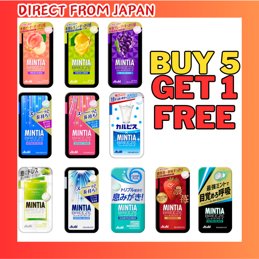 【Direct from JAPAN】5 buy, 1 free!! Mintia Breeze Mint Tablet Asahi 30 tablets (22g) | Shopee ...