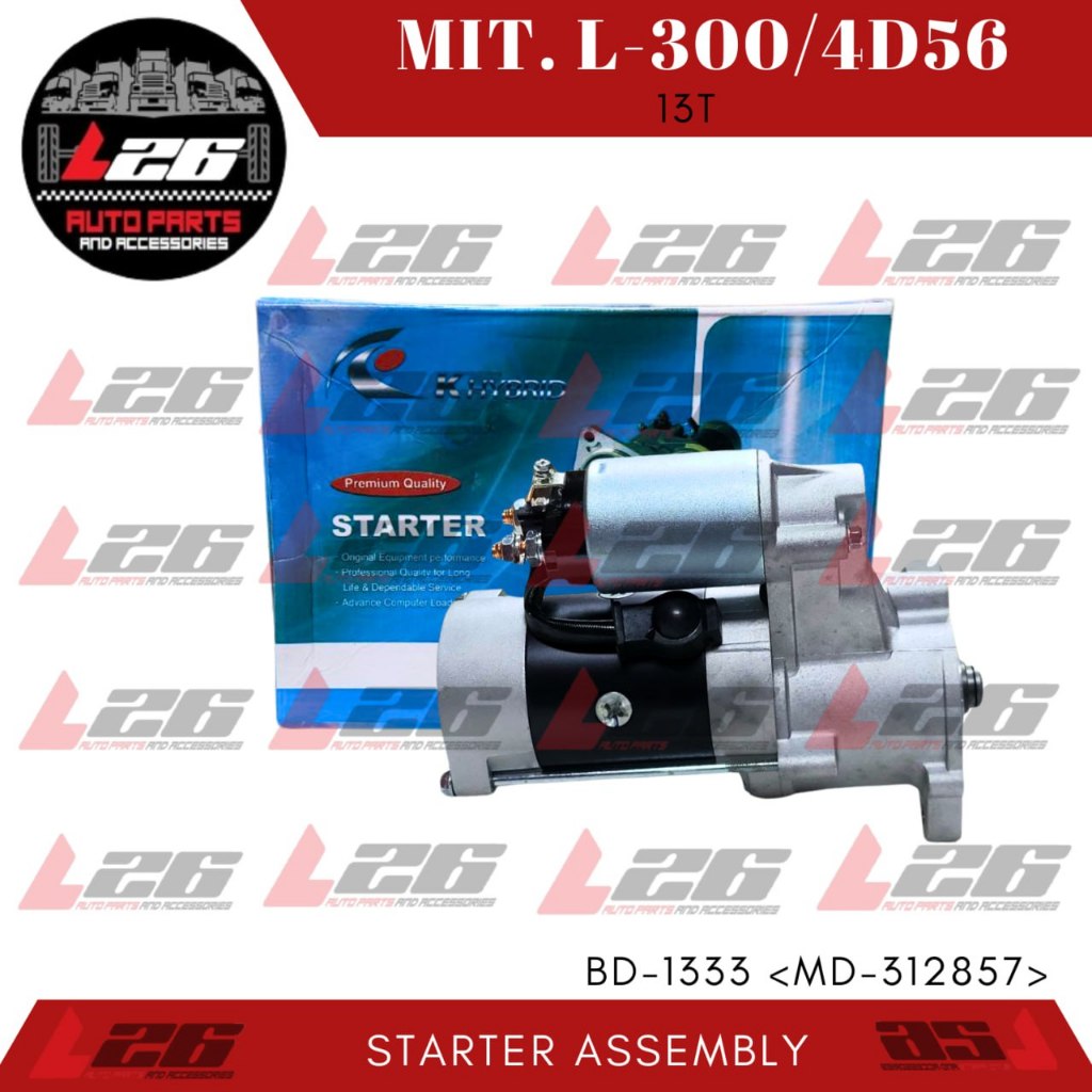 Mitsubishi 4D55 4D56 L300 STARTER ASSEMBLY 13TEETH 12V BD-1333 MD ...