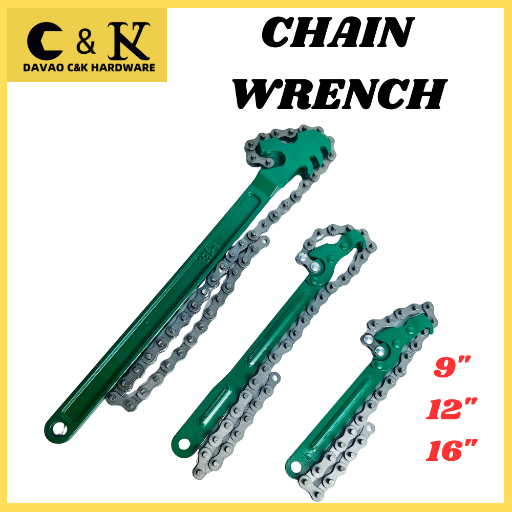 [CK17-11] Heavy-Duty Adjustable Chain Wrench for Pipes and Fittings - 9 ...