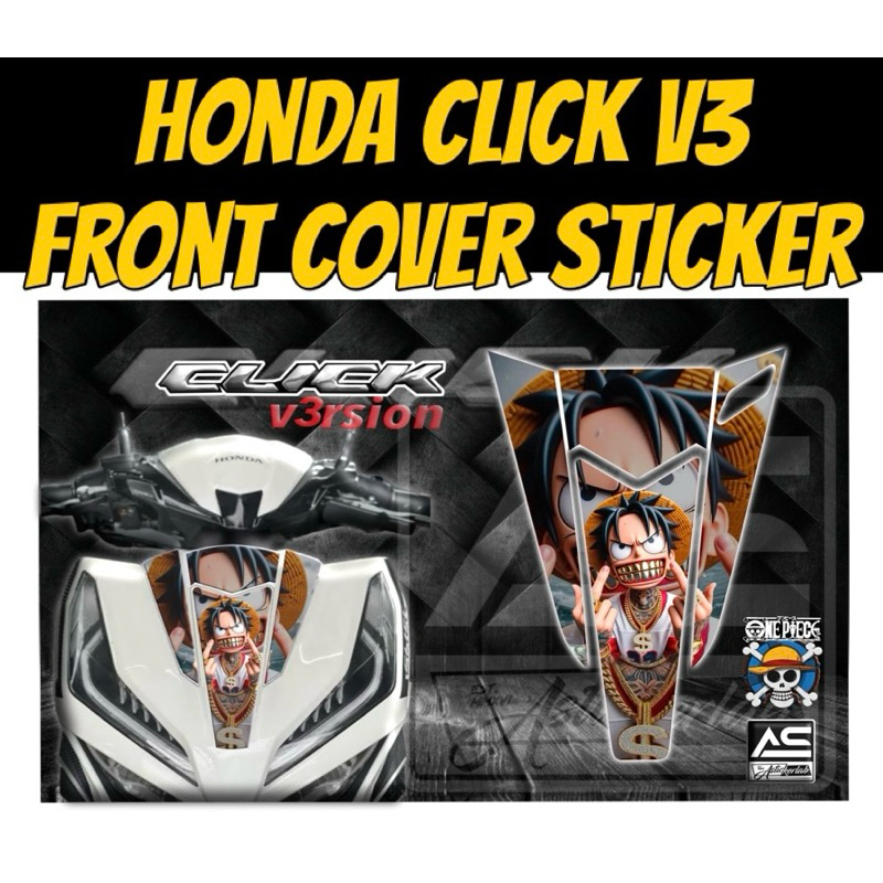 HONDA CLICK V3 FRONT PANEL DECALS STICKERS PRINTED LAMINATED | Shopee ...