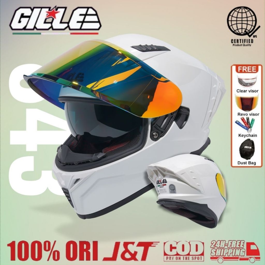 GILLE 843 CIRCUIT REVO VISOR Motorcycle Helmet Full Face Helmet For Men ...