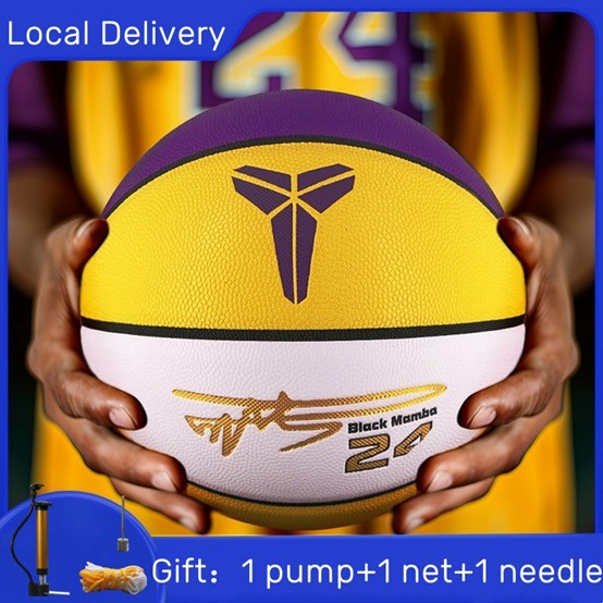 KOBE Basketball Ball Original Leather Basketball Size 7 Outdoor ...