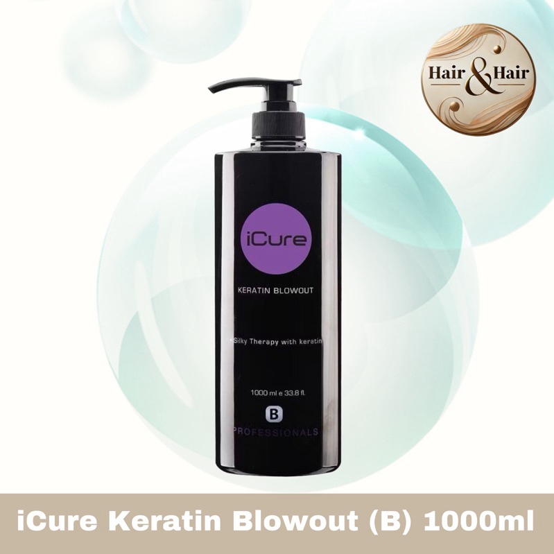 iCure Keratin Blowout Treatment for damaged hair 1000ml ( Brazilian ...