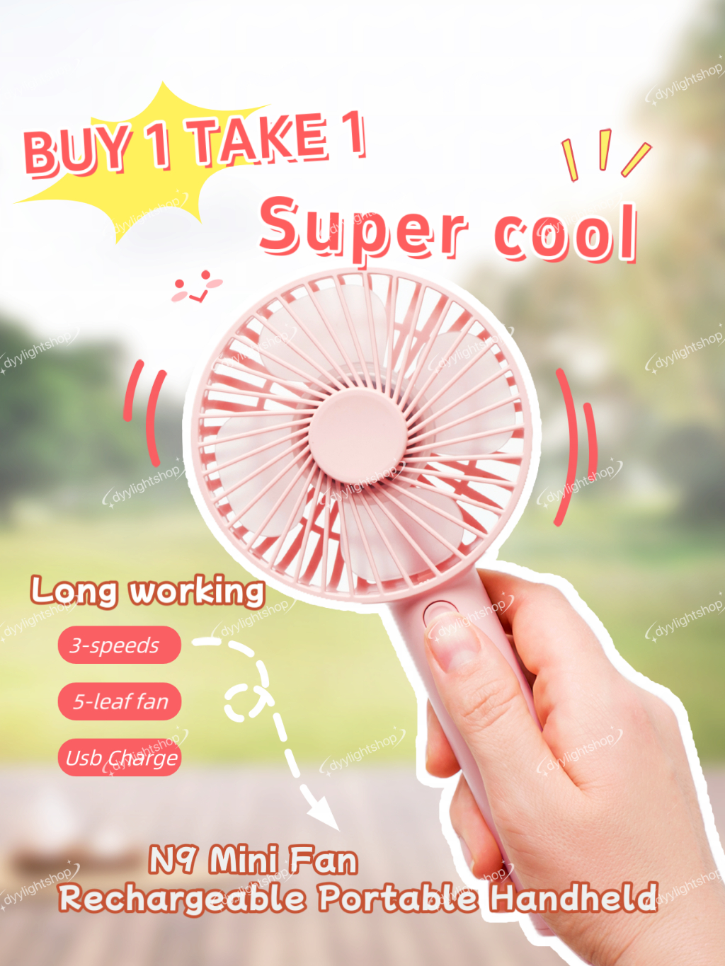 BUY 1 TAKE 1 N9 Mini Fan Portable Mini Handheld Desktop Fan COD ...
